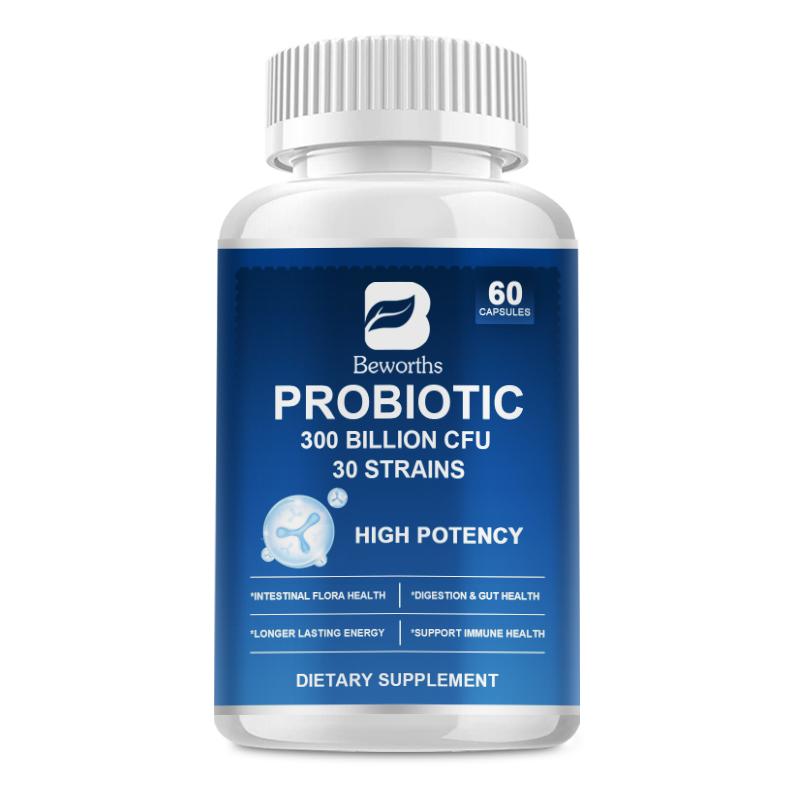 Probiotic Capsules 300 Billion CFU 30 Strains – B Beworths